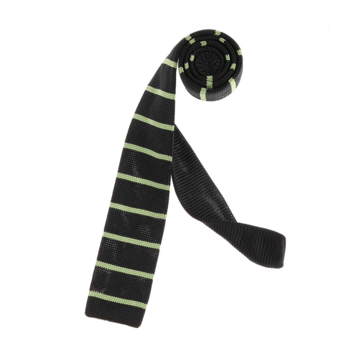 Black & Light Green Horizontal Knit Tie – Tie Factory