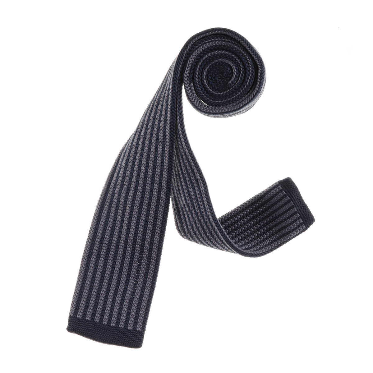 Navy, & Dark Blue Vertical Stripped Designed Knit Tie – Tie Factory