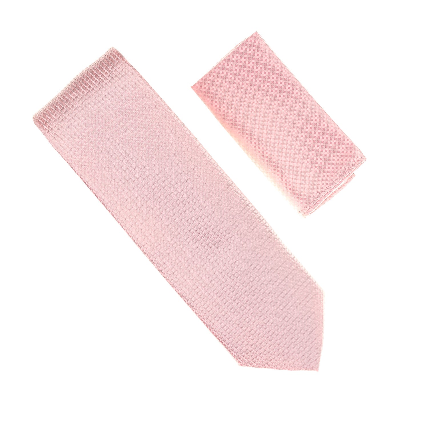 Pink Solid Micro Grid Extra Long Silk Tie – Tie Factory