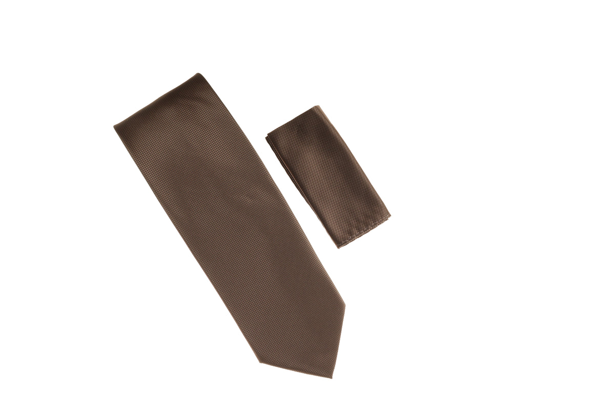 *Inventory Sale - Brown Silk Wide Pin Dot Necktie with Matching Pocket ...