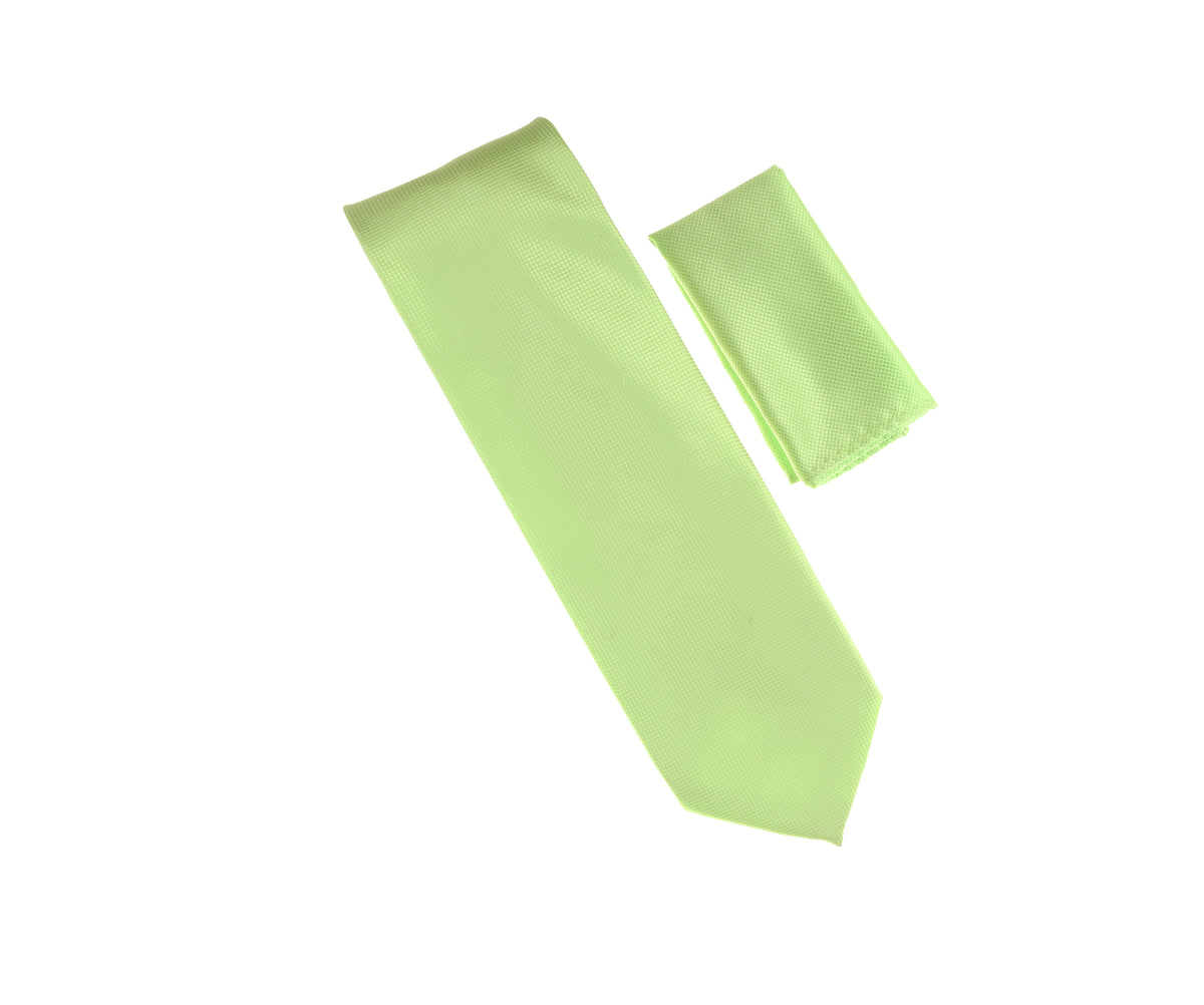 *Inventory Sale - Bright Green Silk Wide Pin Dot Necktie with Matching ...
