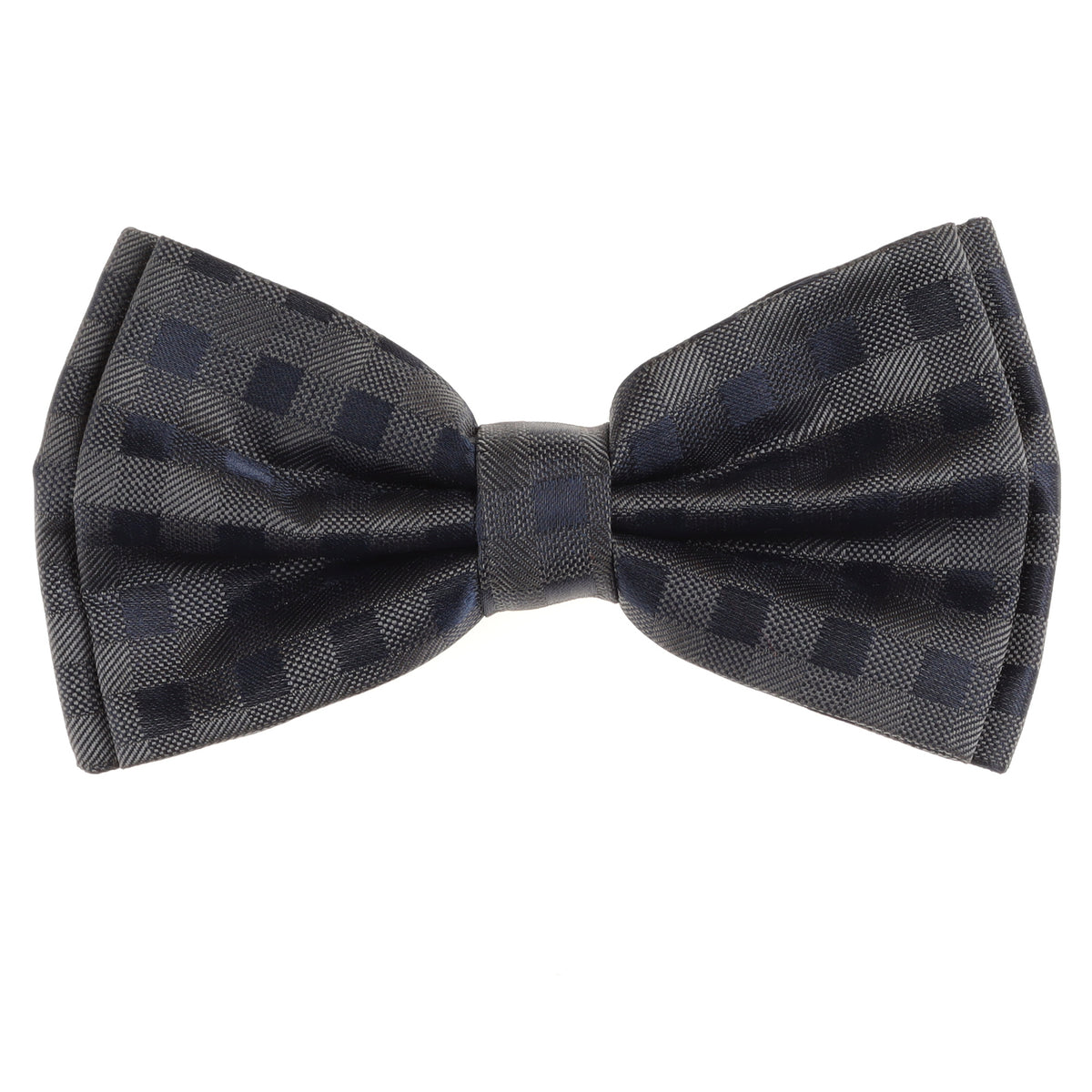 Checkmate Blue Pre-Tied Silk Bow Tie with Matching Pocket Square – Tie ...