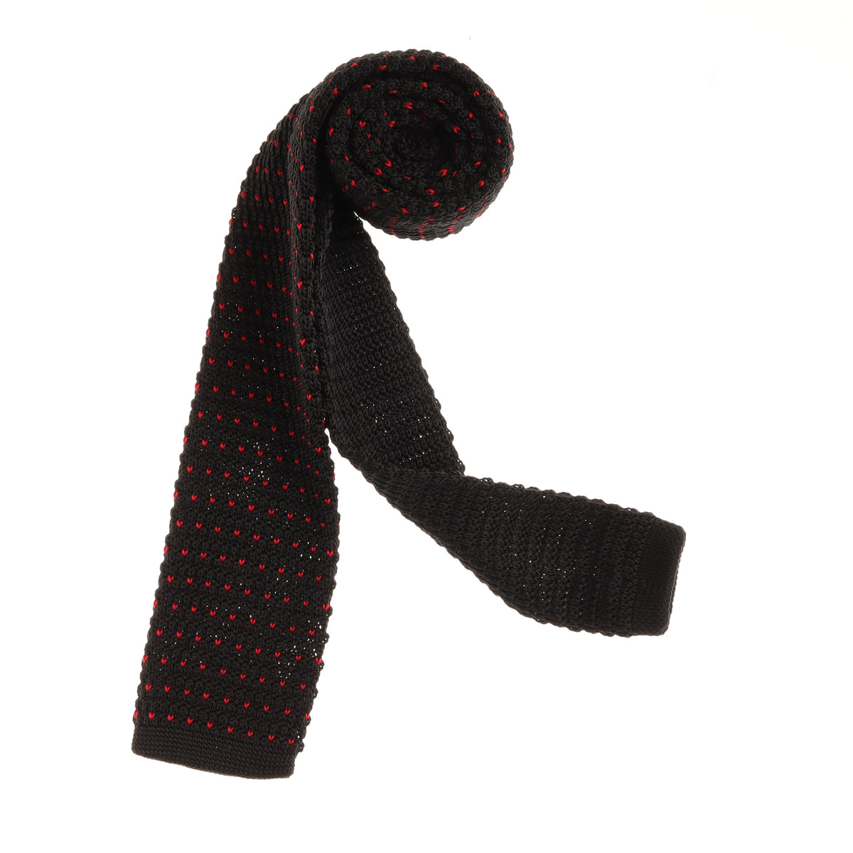 Black, & Red Designed Knit Tie – Tie Factory