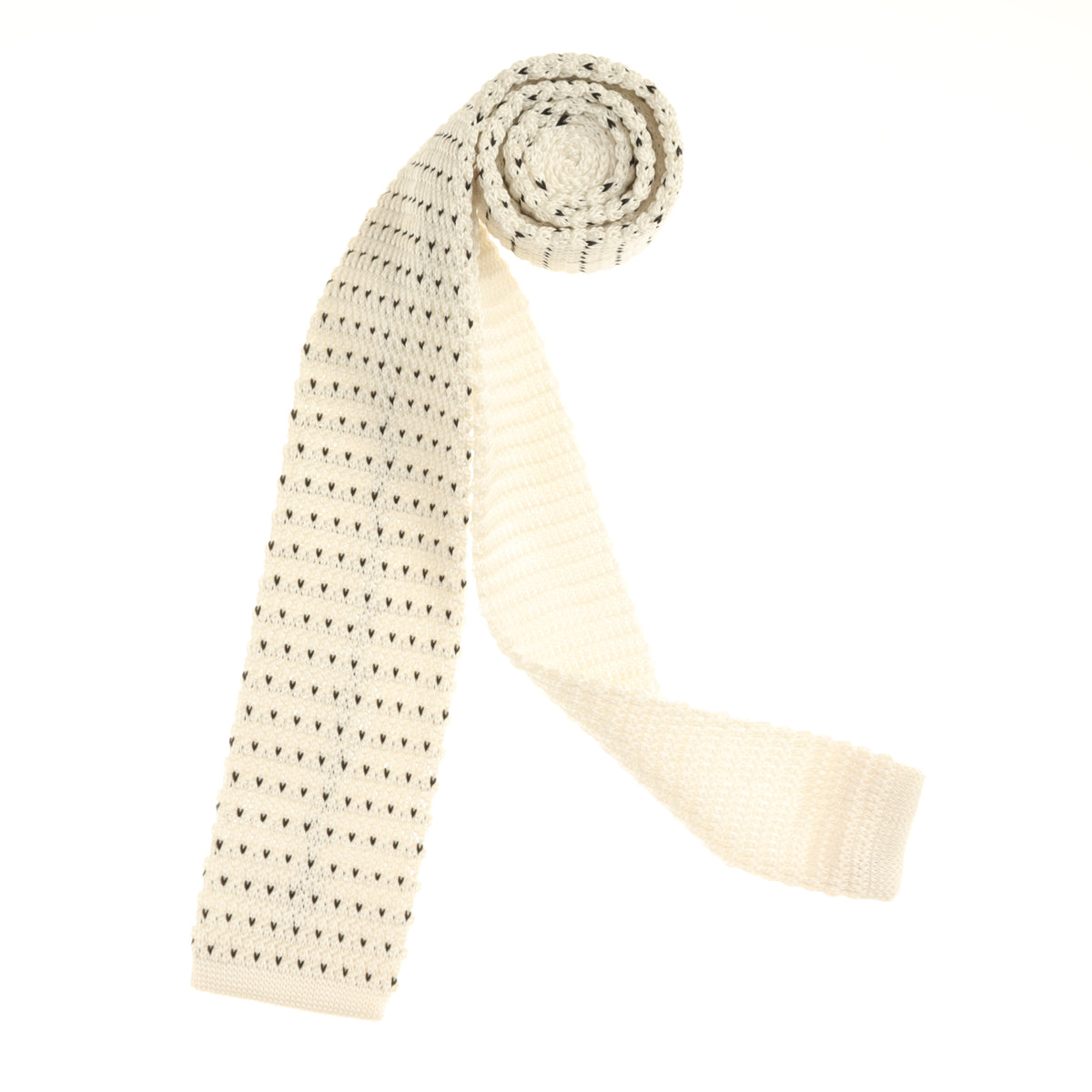 Ivory & Black Designed Knit Tie – Tie Factory