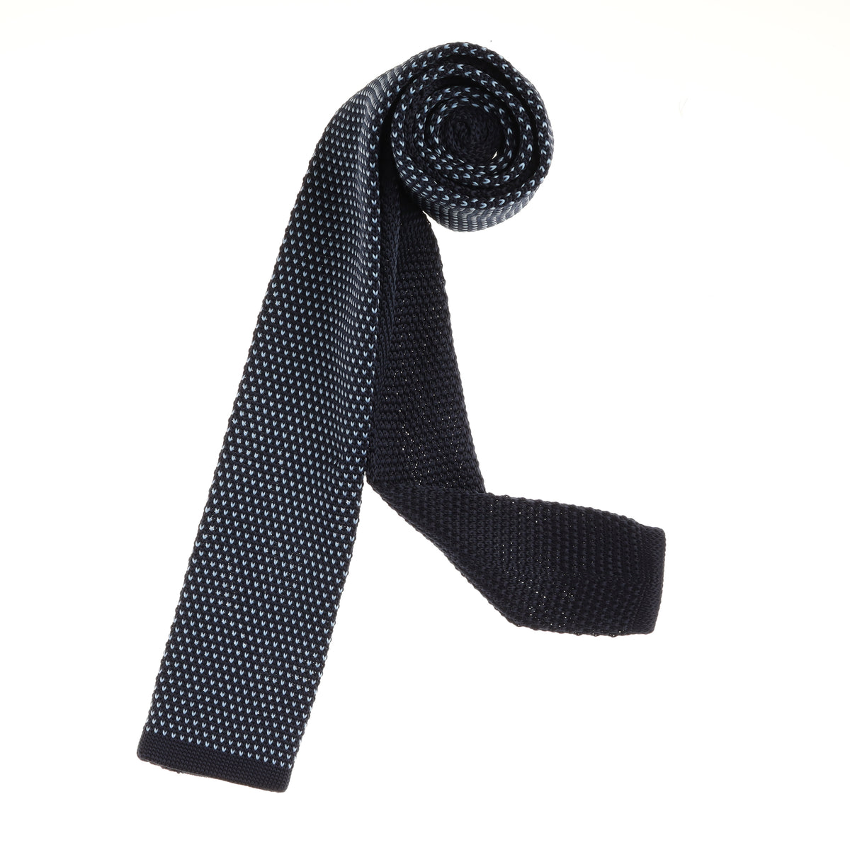 Navy & Baby Blue Designed Knit Tie – Tie Factory
