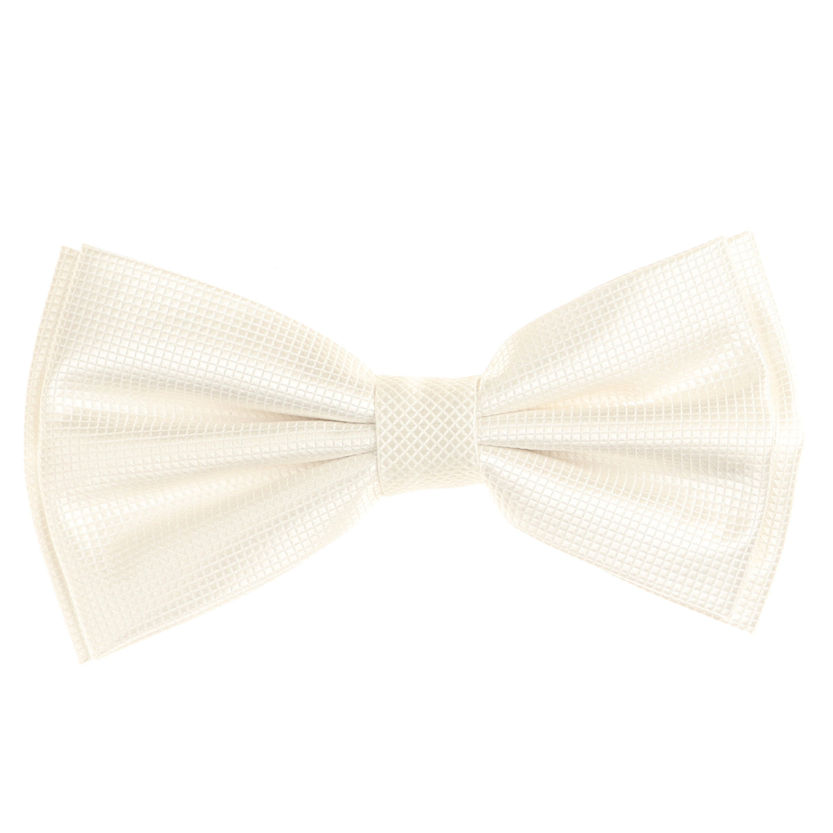 Off-White Pin Dot Pre-Tied Bow Tie Set with Matching Pocket Square ...