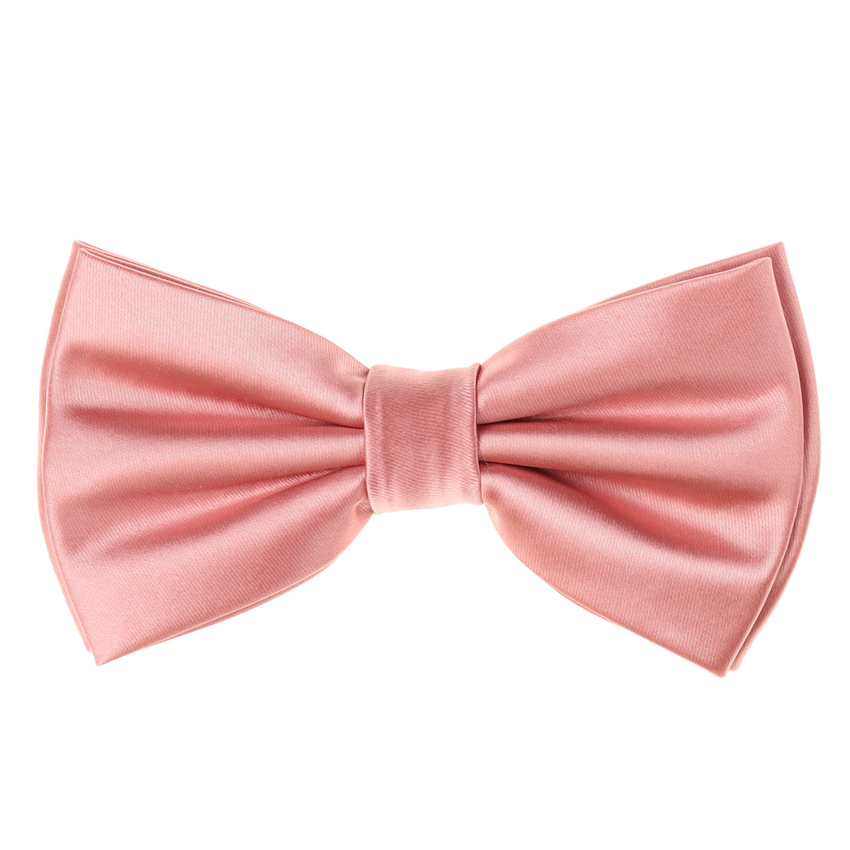 Ballet Pink Satin Finish Silk Pre-Tied Bow Tie with Matching Pocket Sq ...
