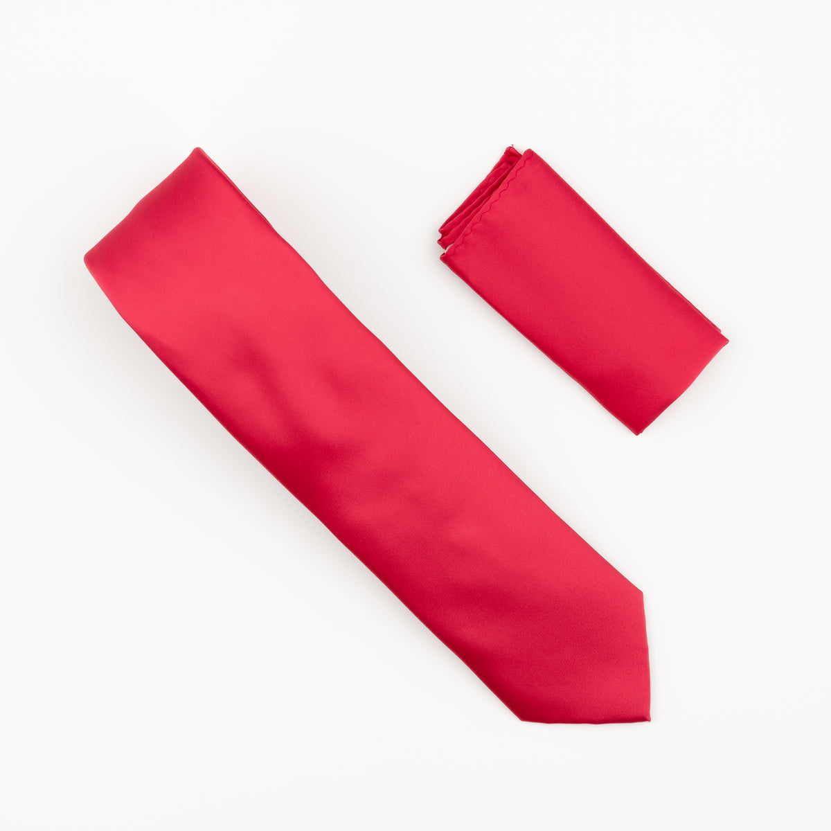 Fuchsia Satin Finish Silk Necktie with Matching Pocket Square – Tie Factory